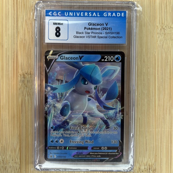 Pokemon | Toys | Glaceon V Black Star Promo Ultra Rare Cgc Graded 8 Now ...